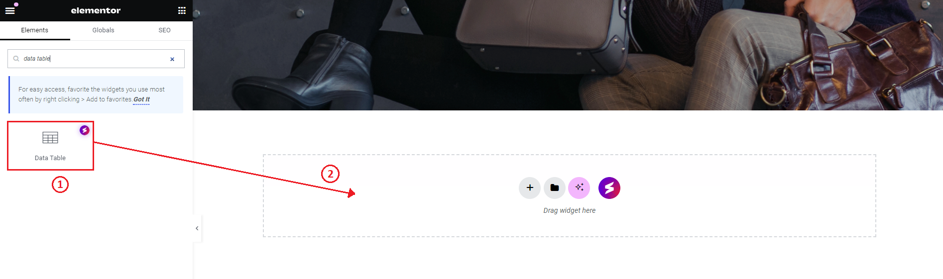 How To Use Data Table In Elementor - Spexo Addons